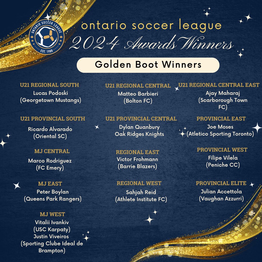 2024 OSL Award Winners - OSL - Ontario Soccer League